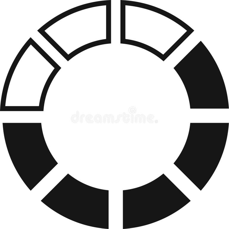 Circular Chart is Divided into Sections, Symbolizing Data Analysis ...