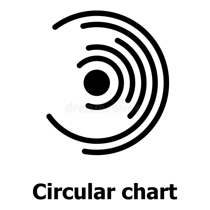 Circular Chart Icon, Simple Style. Stock Vector - Illustration of ...