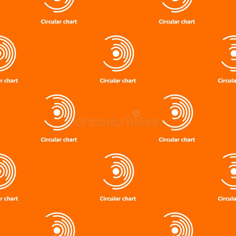 Circular Chart Pattern Vector Orange Stock Vector - Illustration of ...