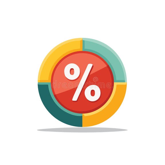 Circular Chart with Percentage Symbol Showcasing Market Share and ...