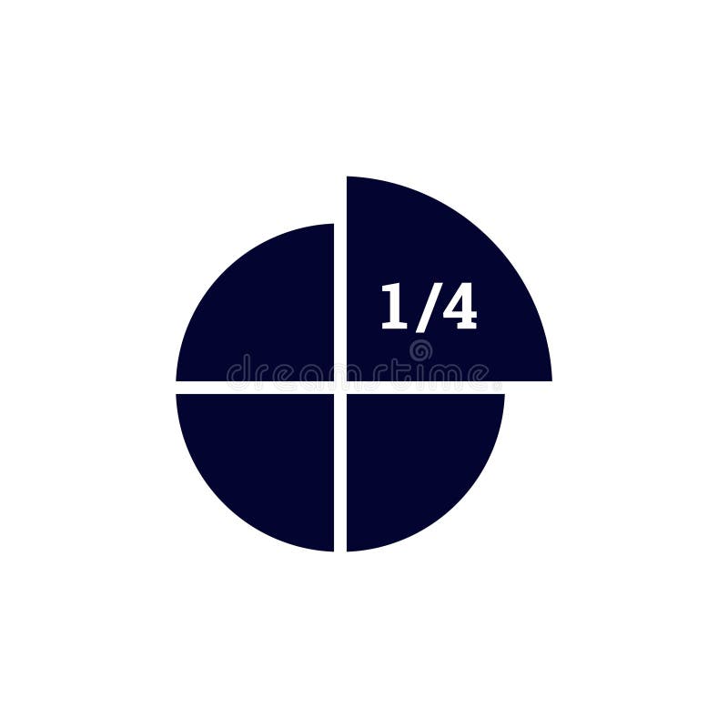 Circular Chart with Quarter Section Highlighted in White for Easy ...
