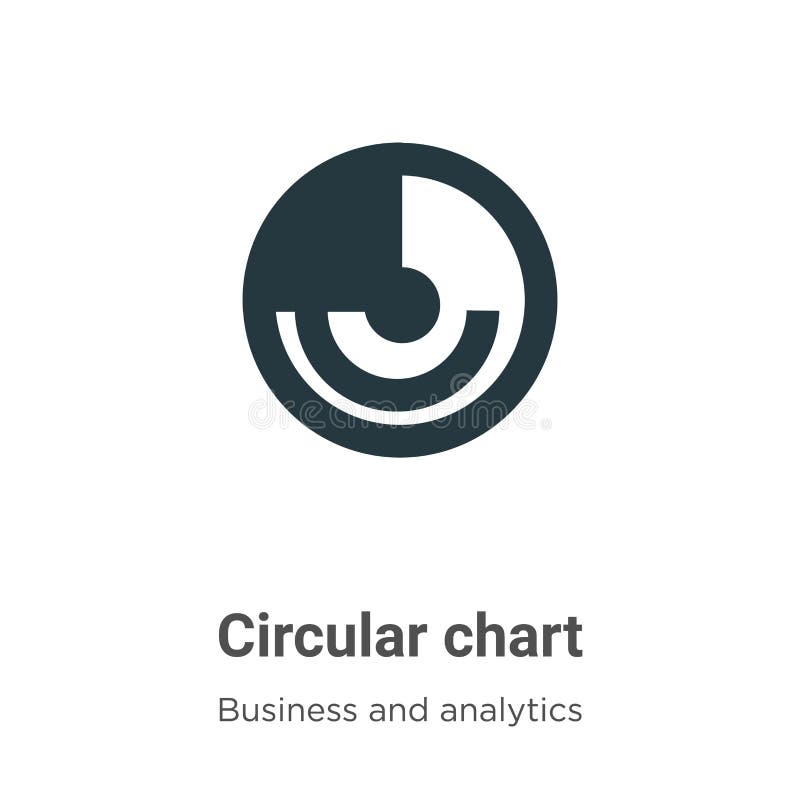 Circular Chart Vector Icon on White Background. Flat Vector Circular ...