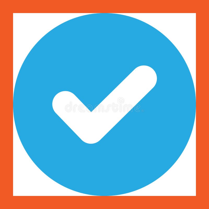Simple Circular Blue Check Icon Stock Vector - Illustration of icon ...