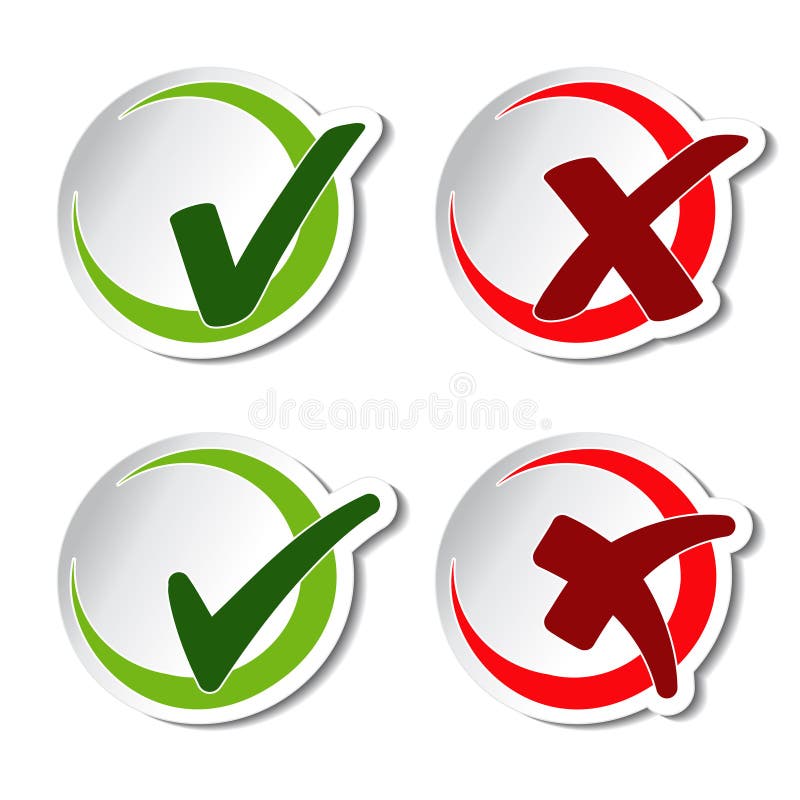 Circular Check Mark Symbols Stock Vector - Illustration of approved ...