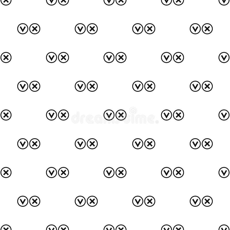 Circular Check Mark Symbols Pattern, Simple Style Stock Vector ...