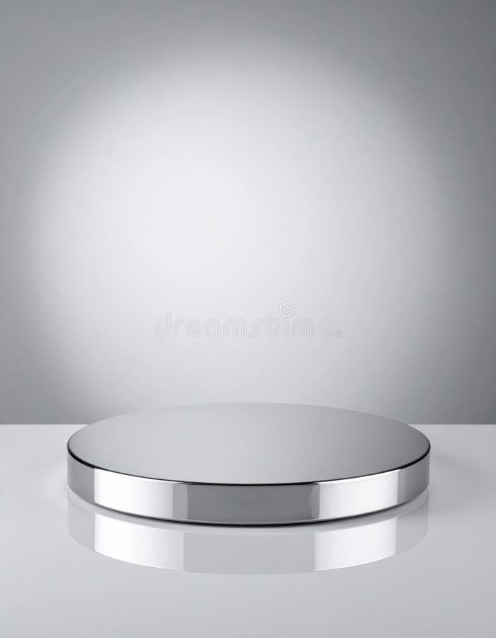 Circular Chrome Product Display Pedestal Stock Illustration ...