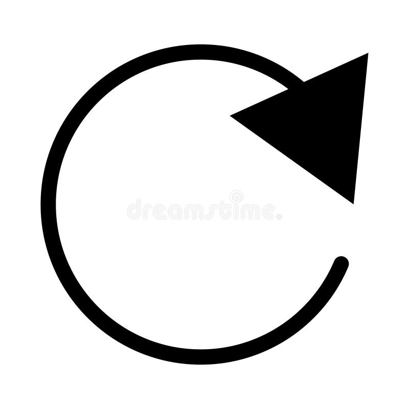 Circular, Circle Arrow Right. Radial Arrow Icon, Symbol. Clockwise ...