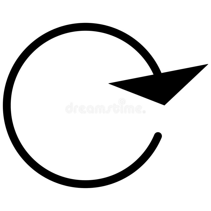 Circular, Circle Arrow Right. Radial Arrow Icon, Symbol. Clockwise ...