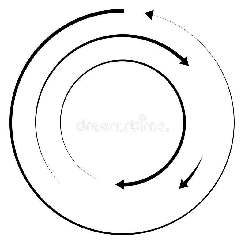 Circular, Circle Arrows in Reverse, Opposite Direction Stock Vector ...