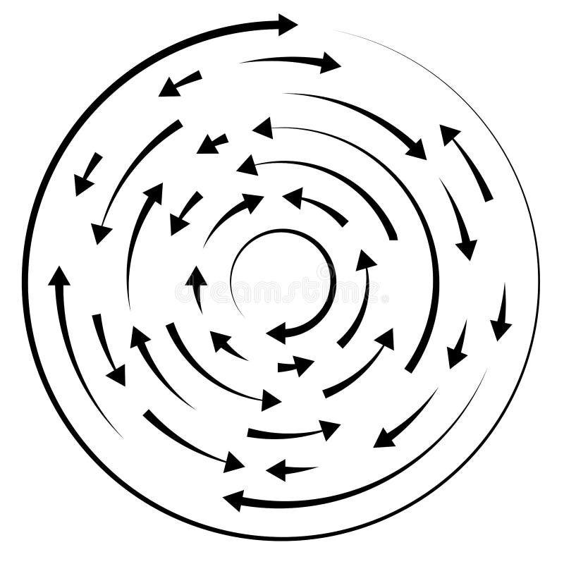 Circular, Circle Arrows in Reverse, Opposite Direction Stock Vector ...