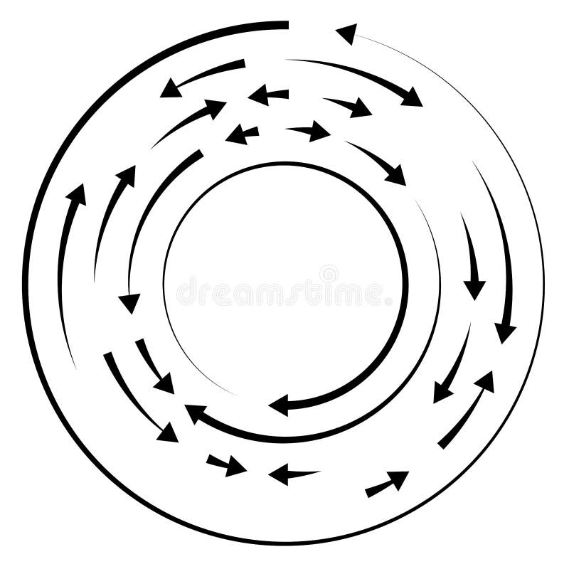 Circular, Circle Arrows in Reverse, Opposite Direction Stock Vector ...