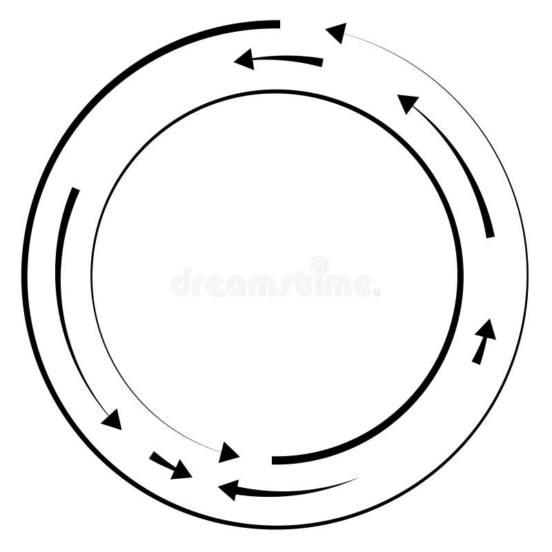 Circular, Circle Arrows in Reverse, Opposite Direction Stock Vector ...