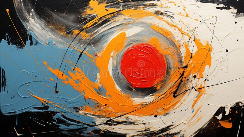 Circular Circle Frame Made with Acrylic Paint Splashes Isolated on ...