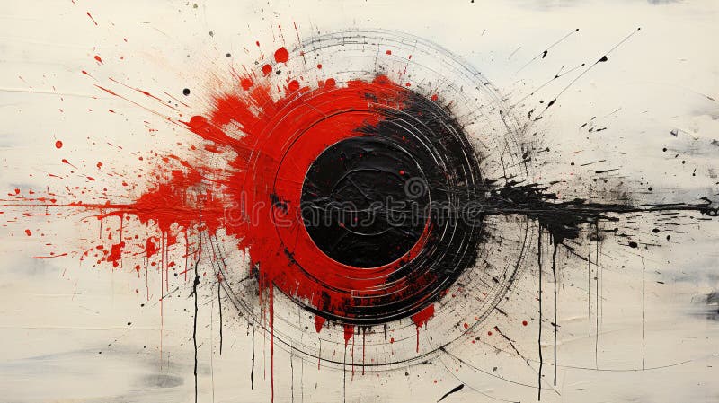 Circular Circle Frame Made with Acrylic Paint Splashes Isolated on ...