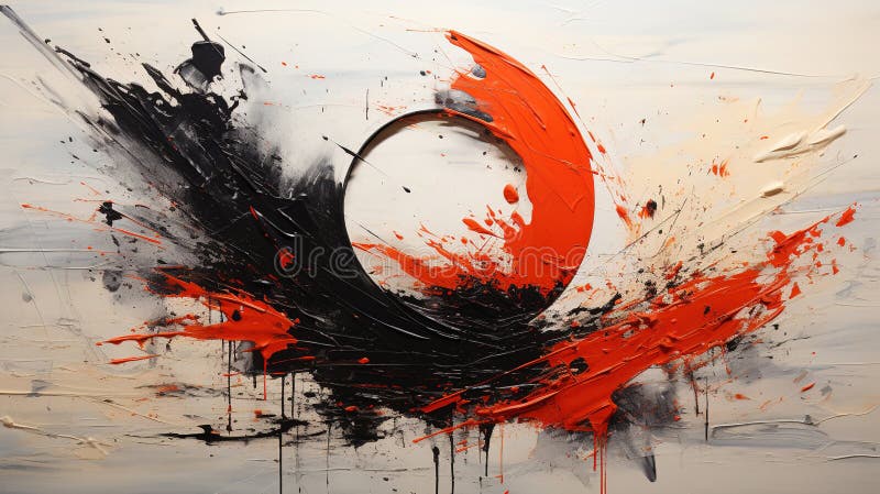 Circular Circle Frame Made with Acrylic Paint Splashes Isolated on ...