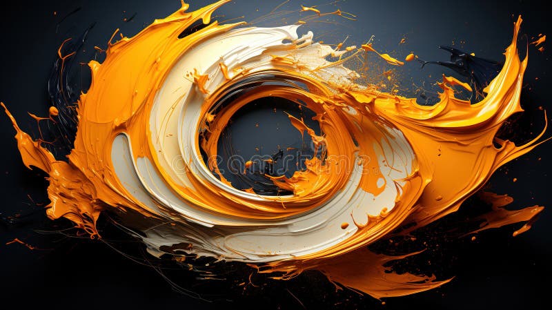 Circular Circle Frame Made with Acrylic Paint Splashes Isolated on ...