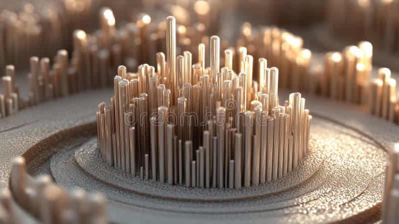 A Circular City Structure Crafted from Sticks, Showcasing Intricate Details and Design. Stock ...