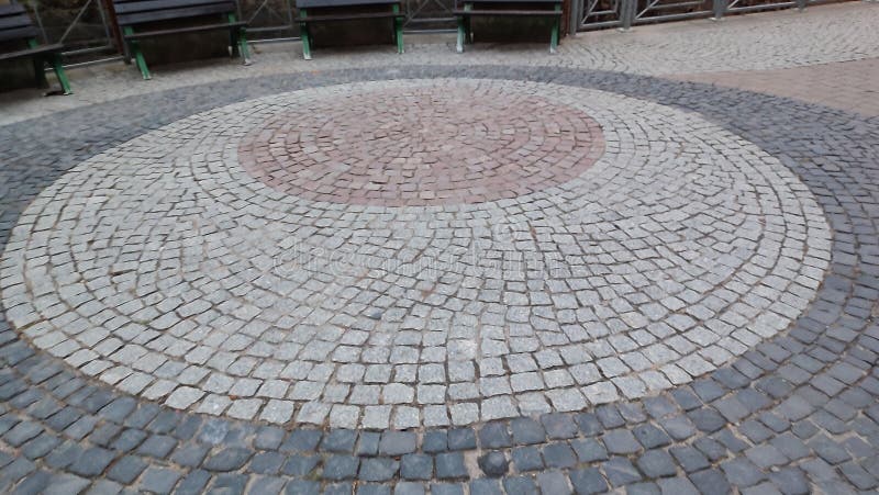 Circular Cobblestone Pattern Round Construction Building Architecture ...