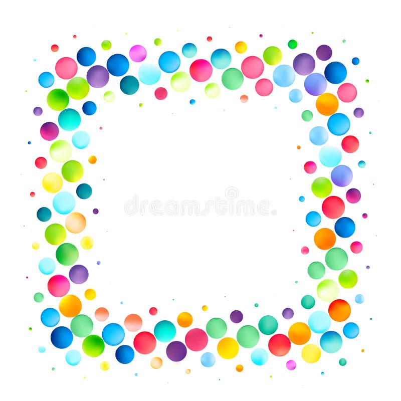 Circular Color Dots Frame stock vector. Illustration of dots - 309759037