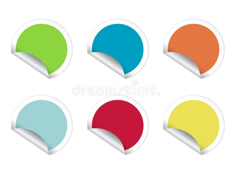 Circular colorful sticker stock vector. Illustration of sticky - 20838773