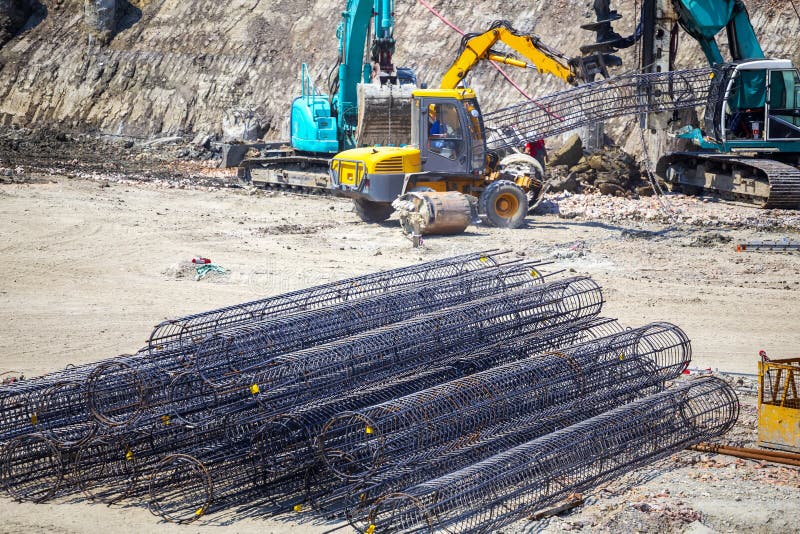 Circular Column Reinforcement Stock Image - Image of buildings ...