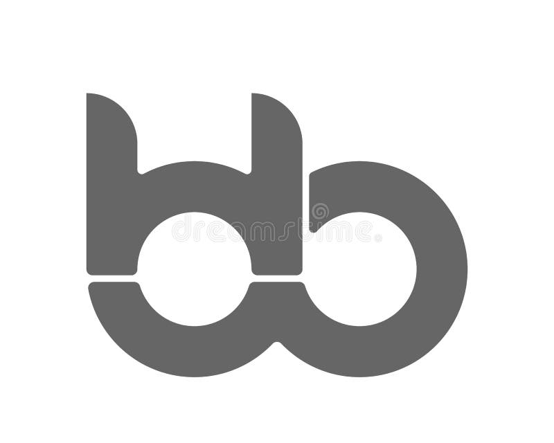 Circular Combination of Lowercase Letters B and B. Design for a ...