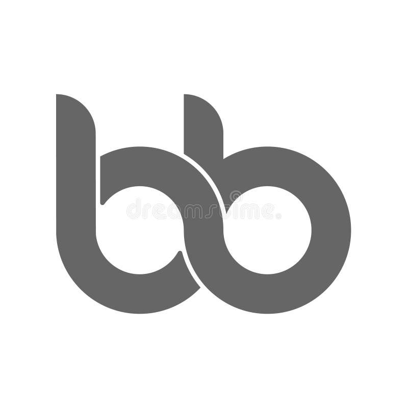 Circular Combination of Lowercase Letters B and B. Design for a ...