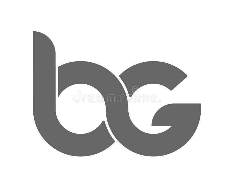 Circular Combination of Lowercase Letters B and G. Design for a ...