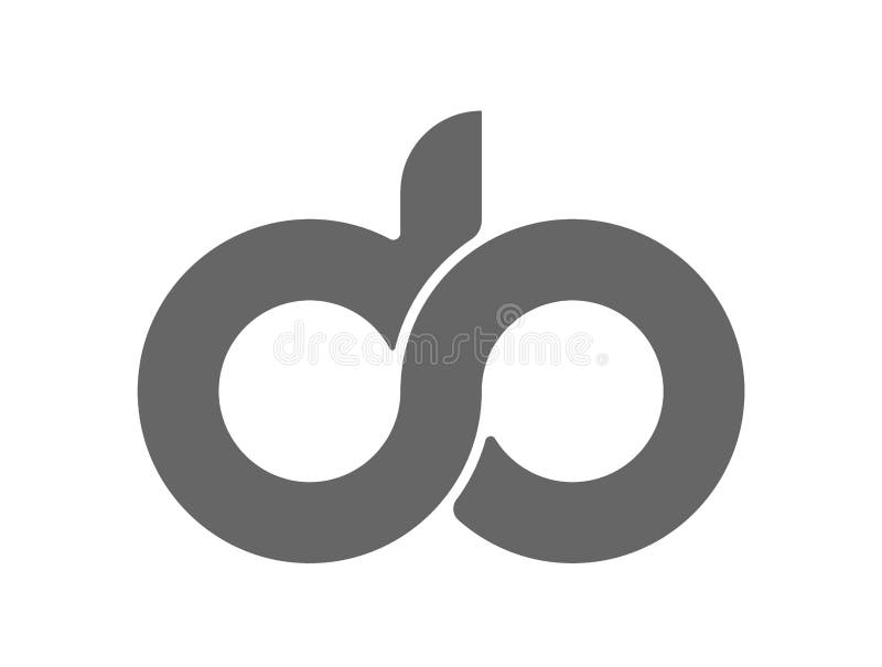 Circular Combination of Lowercase Letters D and O. Design for a ...
