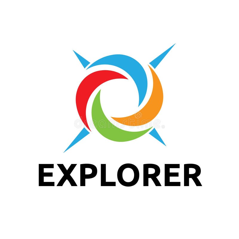Circular Compass Direction Navigation Explorer Adventure Logo Template ...