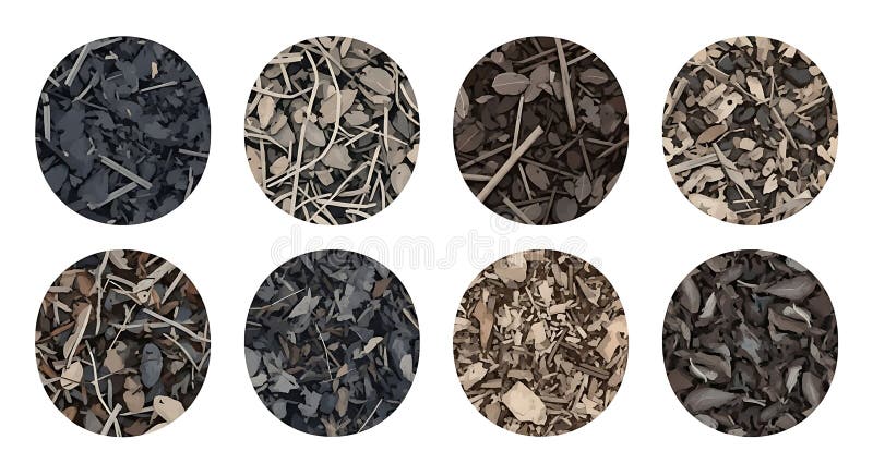 Circular Compositions Showcasing Various Natural Textures and Tonal ...