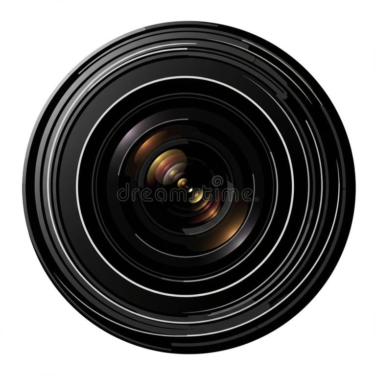 Circular Concentric Representation of a Camera Lens. Black Outer Rings ...