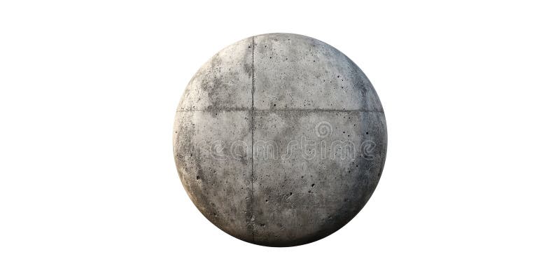 Circular Concrete Sphere Texture Isolated on Transparent Background ...