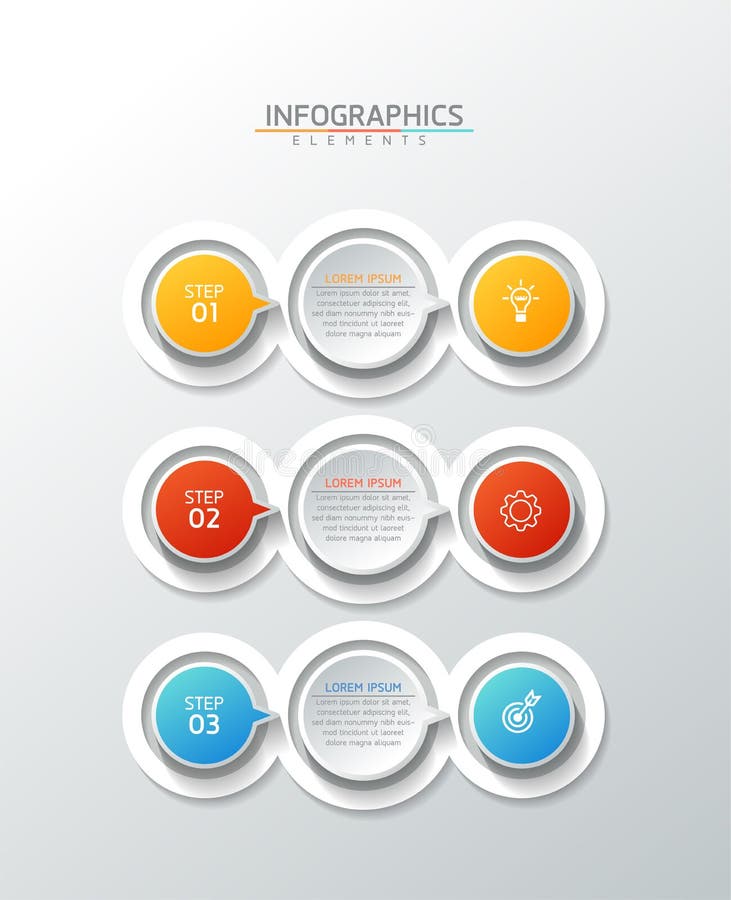 Circular Connection Steps Infographic Template Stock Vector ...