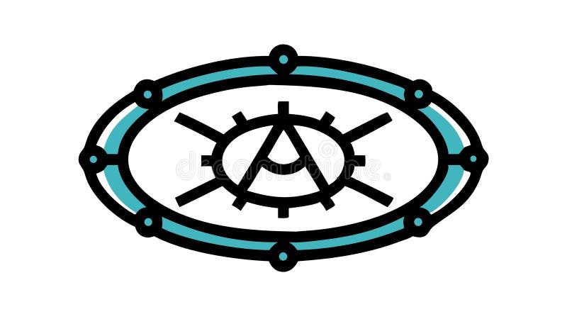 Circular Control Wheel or Helm Icon for Direction, Vector Design ...