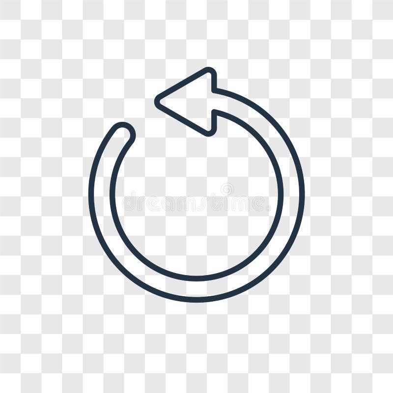 Circular Counterclockwise Arrows Concept Vector Linear Icon Isolated on ...