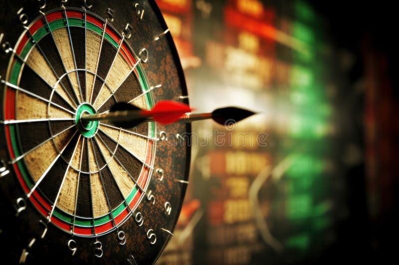 Circular Dart Board Target. Generate Ai Stock Illustration ...