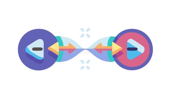 Circular Data Flow, Continuous Information Exchange, Cycle, Network ...