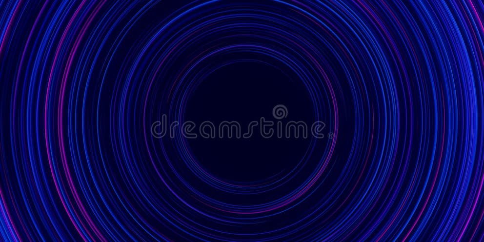 Circular Data Light Speed Flow. Abstract Round Digital Data Stream of Quantum Computing Stock ...