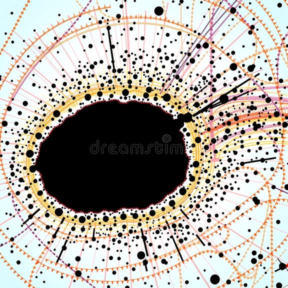 Circular Data Visualization Art Stock Image - Image of orange, cosmic ...