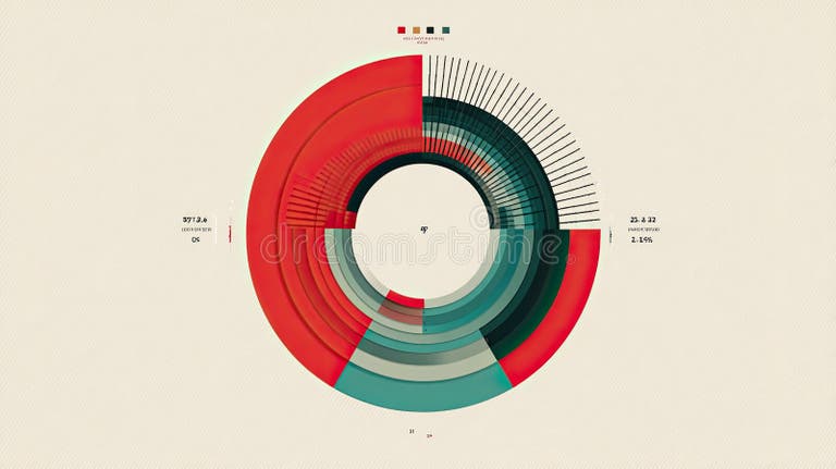 Circular Data Visualization Presenting Abstract Infographic Chart with ...