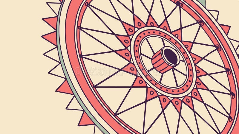 Circular Decorative Element with Wheel Pattern Vector Design Generative ...