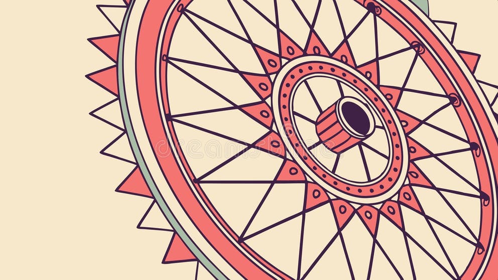 Circular Decorative Element with Wheel Pattern Vector Design Generative ...