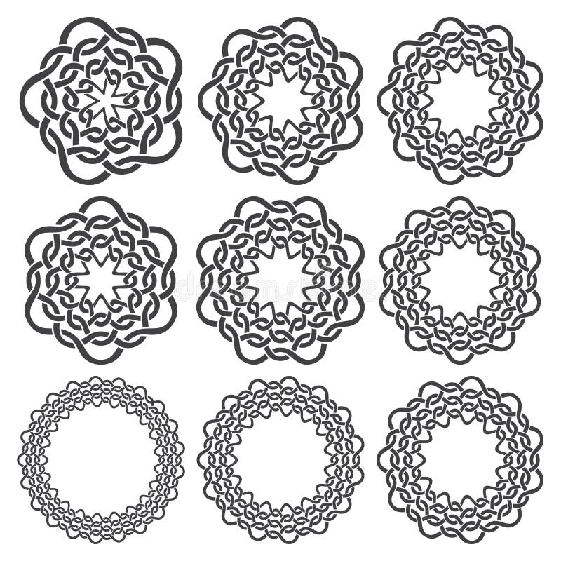 Circular Decorative Elements for Design Stock Vector - Illustration of ...