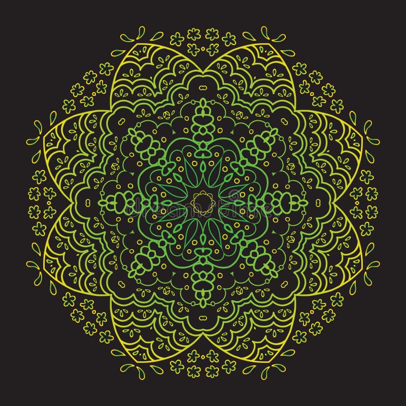 Circular Decorative Geometric Pattern Stock Vector - Illustration of ...