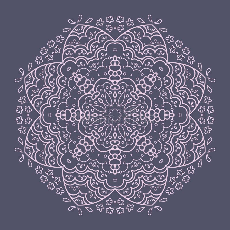 Circular Decorative Geometric Pattern. Stock Vector - Illustration of ...