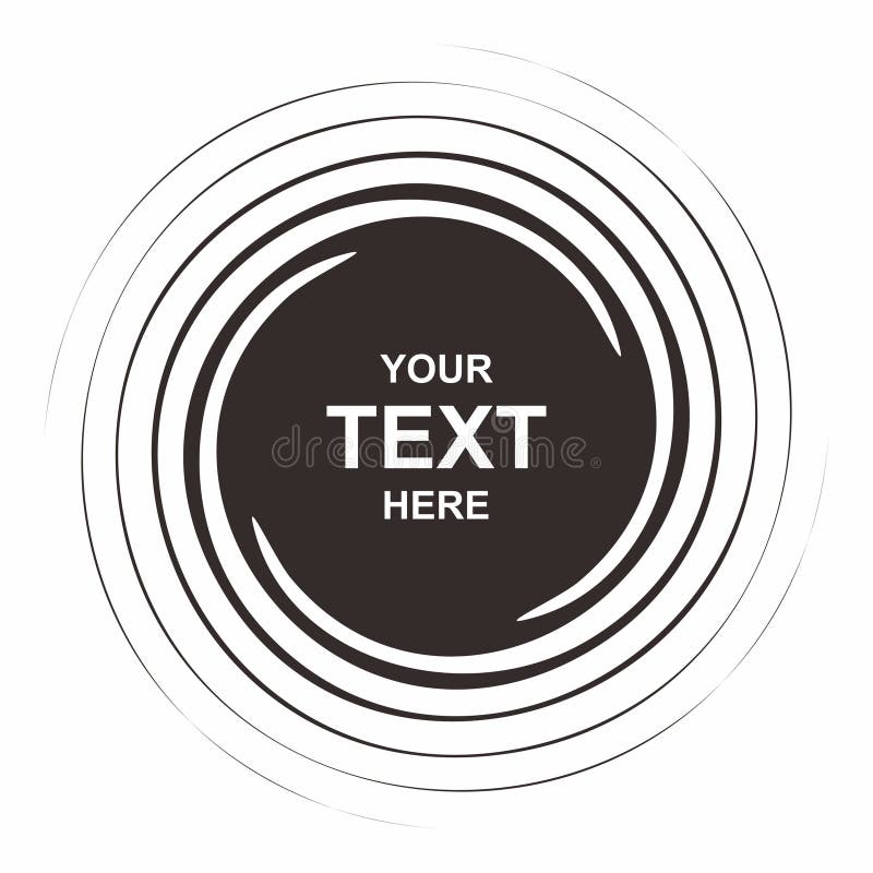 Circular Design with Concentric Circles and Text Placeholder Stock ...
