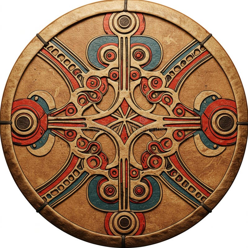 Circular Design Features Intricate Geometric Patterns in Contrasting ...