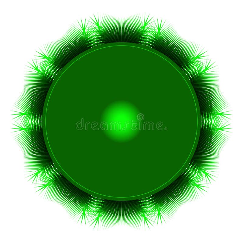 Green Circle Design with Islamic Pattern Award Badge Aniversiry Stock Vector - Illustration of ...