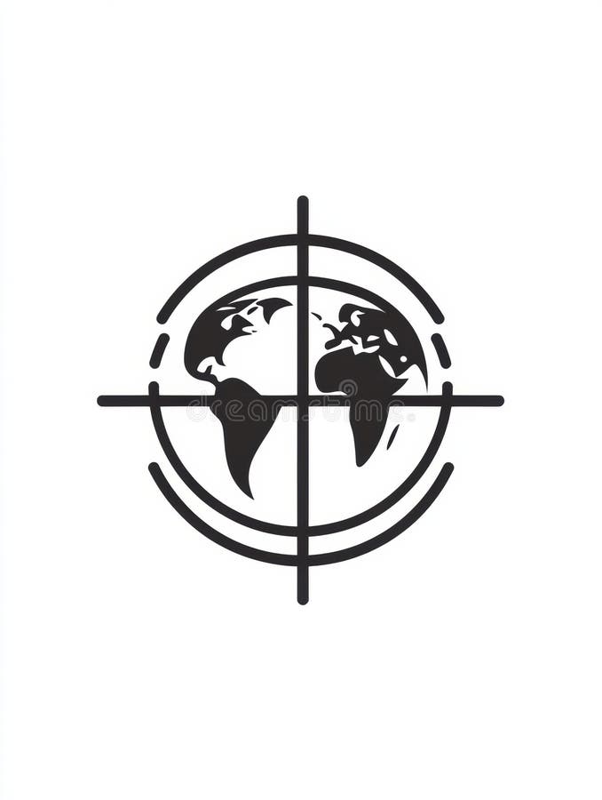Global Target Symbol Representing International Focus and Perspective ...